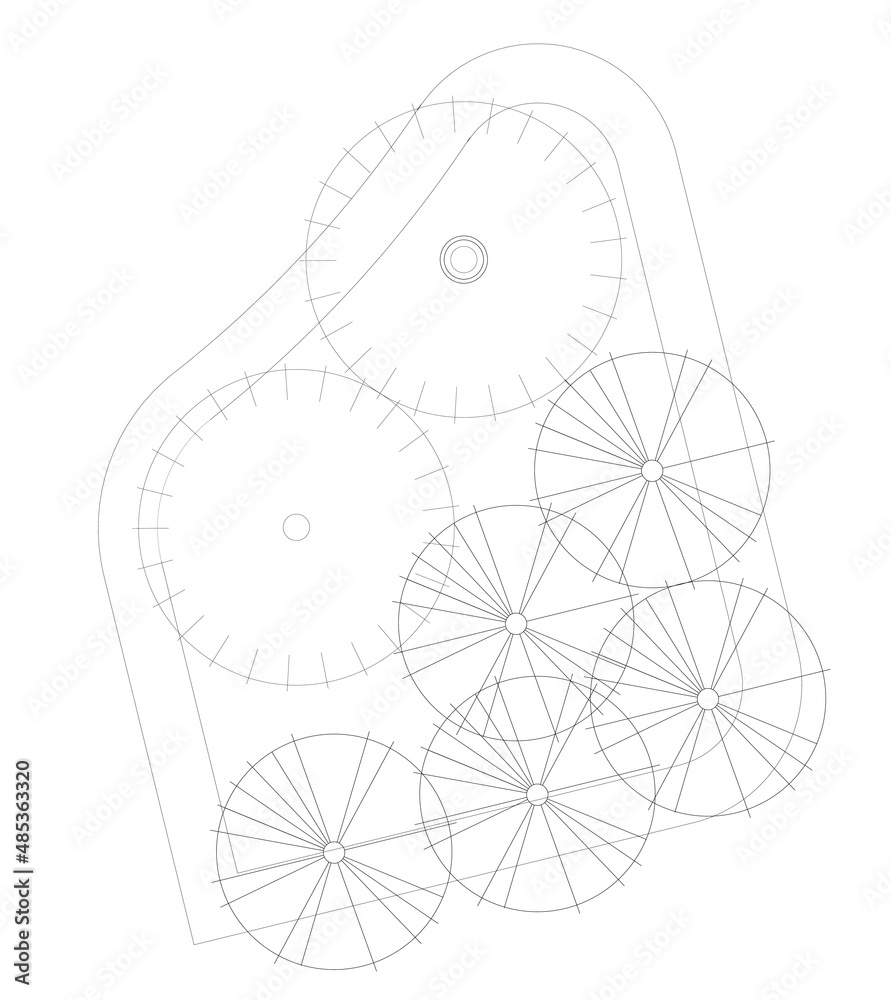 Architectural graphic or symbol of the trees and planter box in ...
