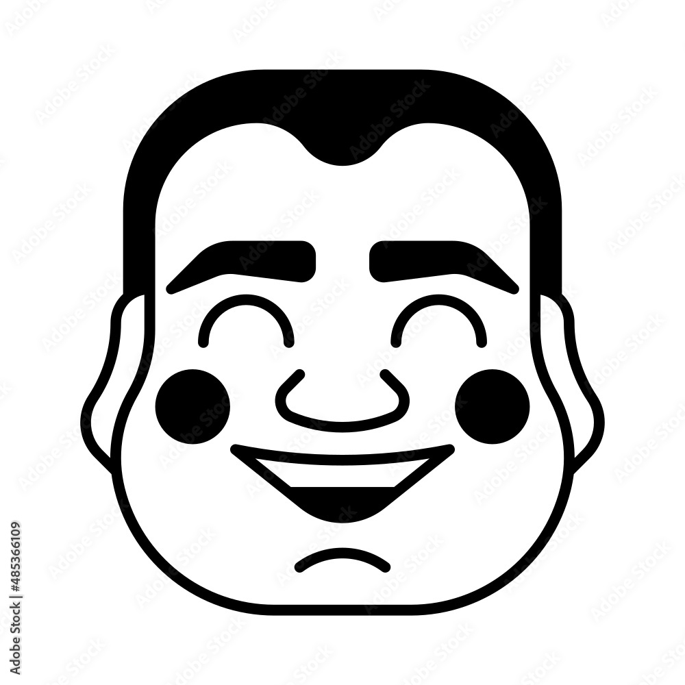 chinese smile mask Stock Vector | Adobe Stock