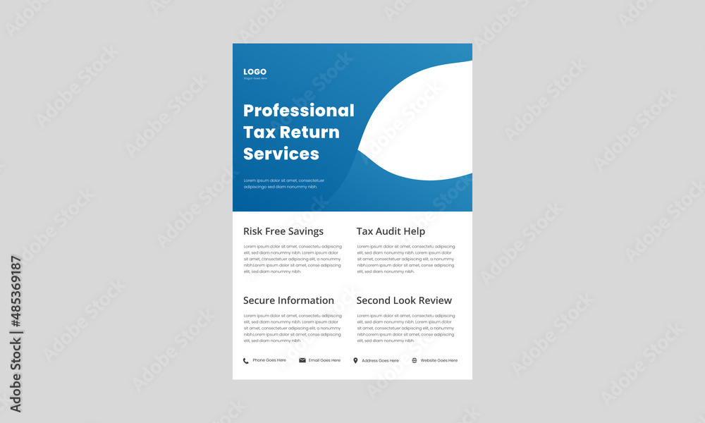 income tax flyer design template. maximize your tax return poster ...