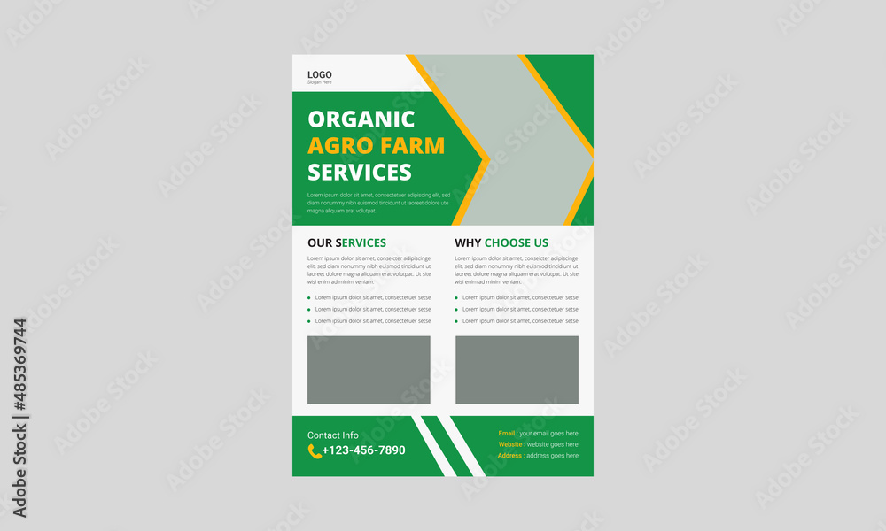 Agricultural and Farming Service Flyer Template. Organic AGRO Farm ...