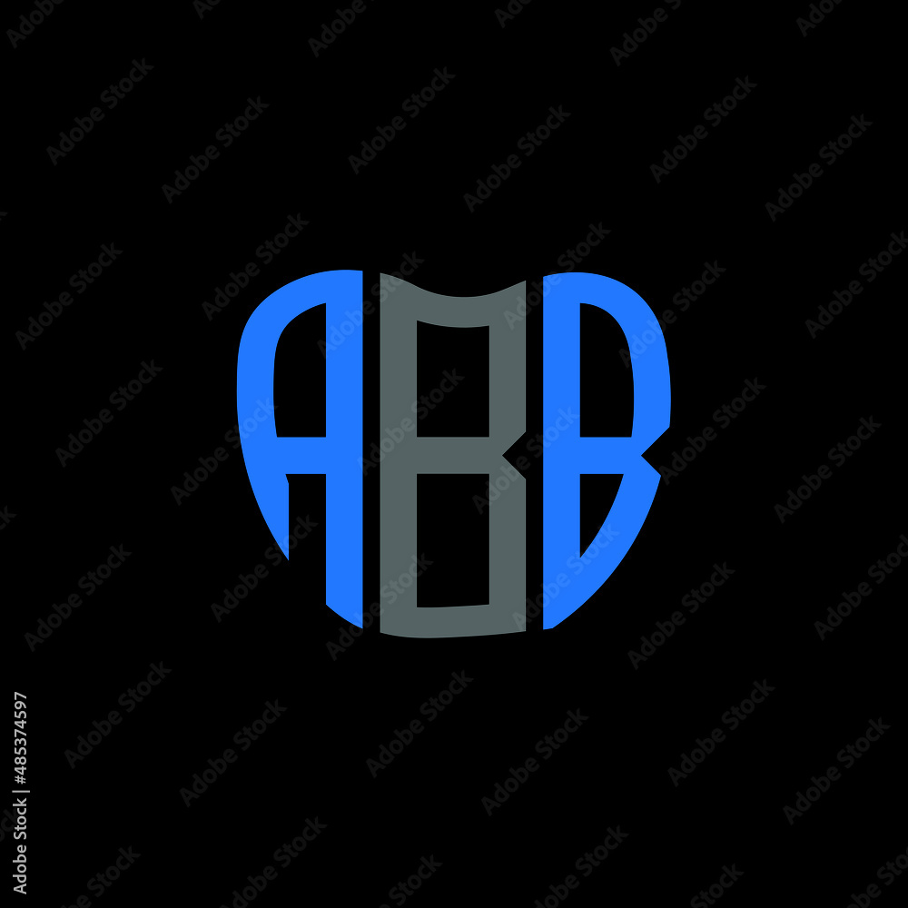 ABB letter logo design on black background. ABB creative initials ...