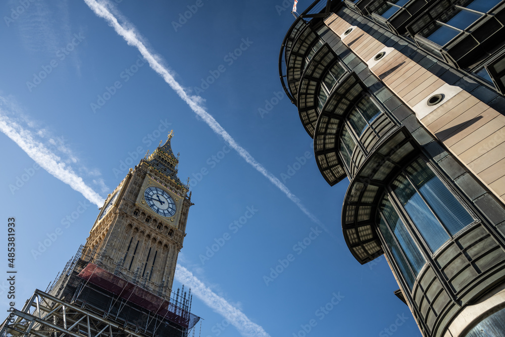 Historic and Iconic restored Big Ben after conservation works in 2022 ...