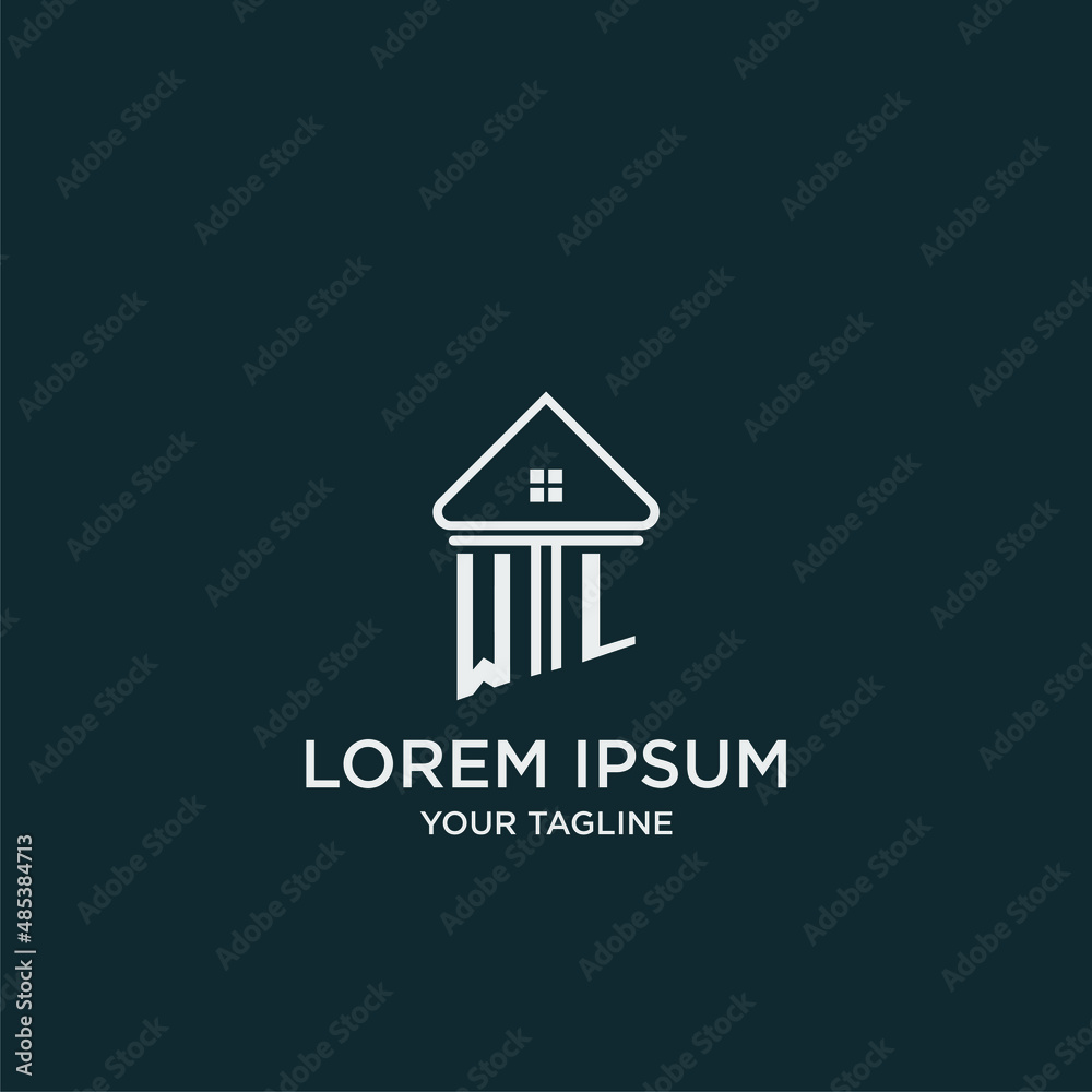 WL initial logo monogram real estate with home image ideas Stock Vector ...
