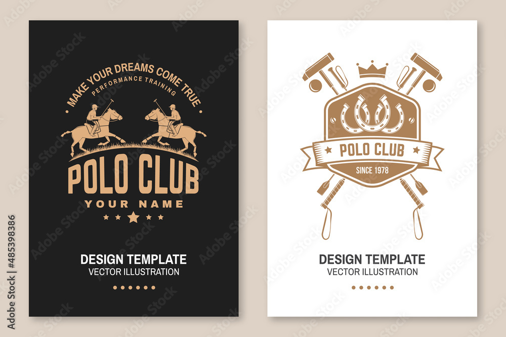 Set of Polo club sport badges, patches, emblems, logos. Vector ...
