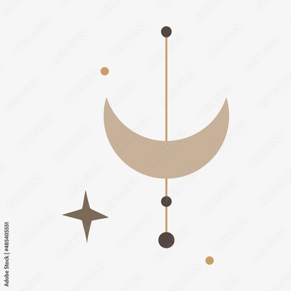 Mystic line elements. Magic icons hand drawn doodle minimalistic ...