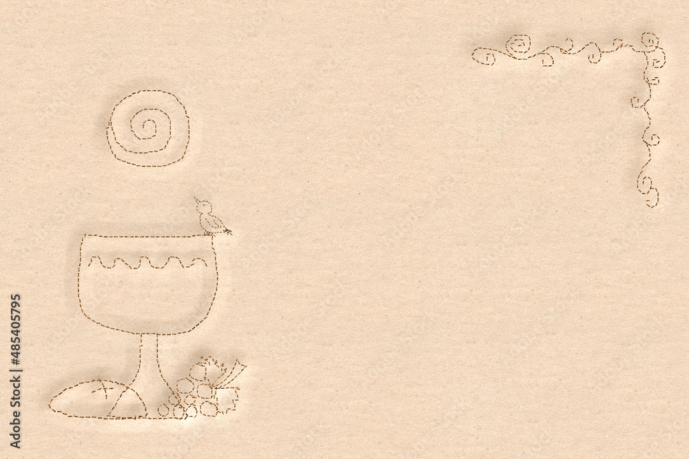 First holy communion background card. Stock Illustration | Adobe Stock