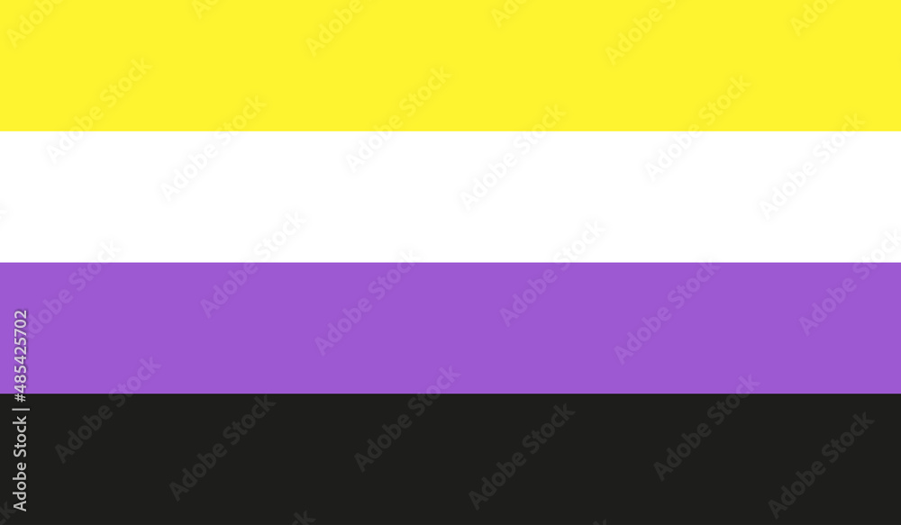 Non-binary Gender Flag. Non-binary pride community flag. LGBT symbol Stock Vector | Adobe Stock