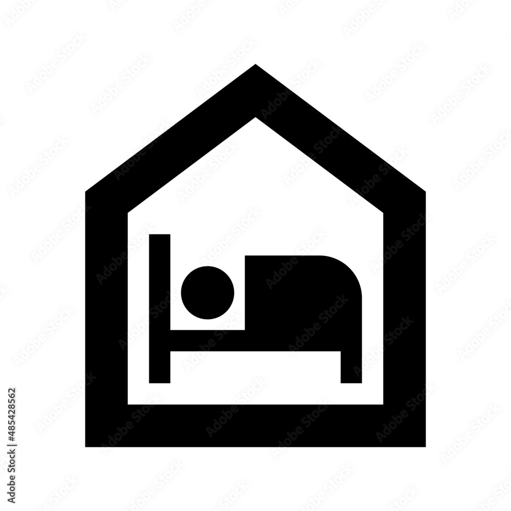 Night Shelter Icon, Night Shelter Symbol, Night Shelter Vector, Night ...