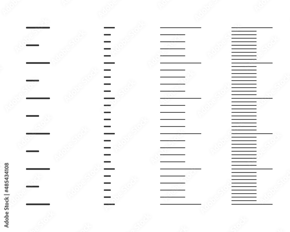 Vertical stadiometer, height chart or meteorological thermometer scales ...