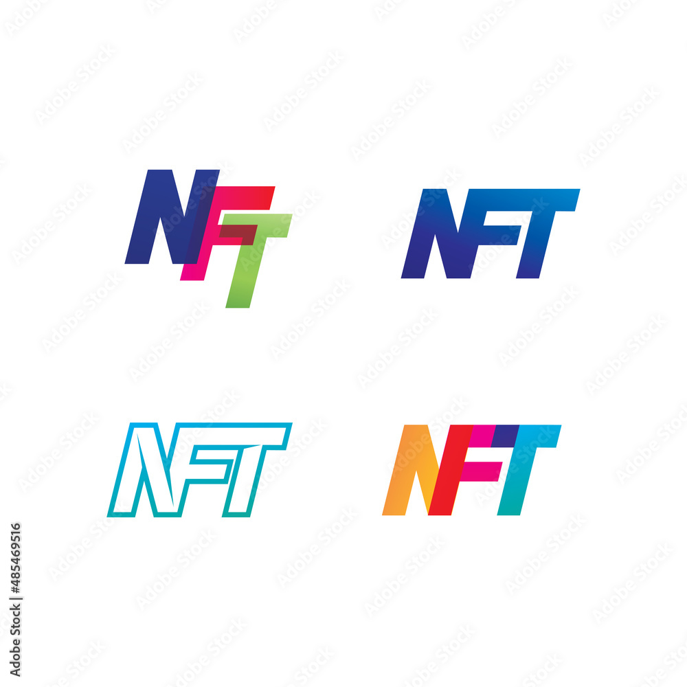 NFT letter and font technology line icon set Crypto Icon or Logo Symbol ...
