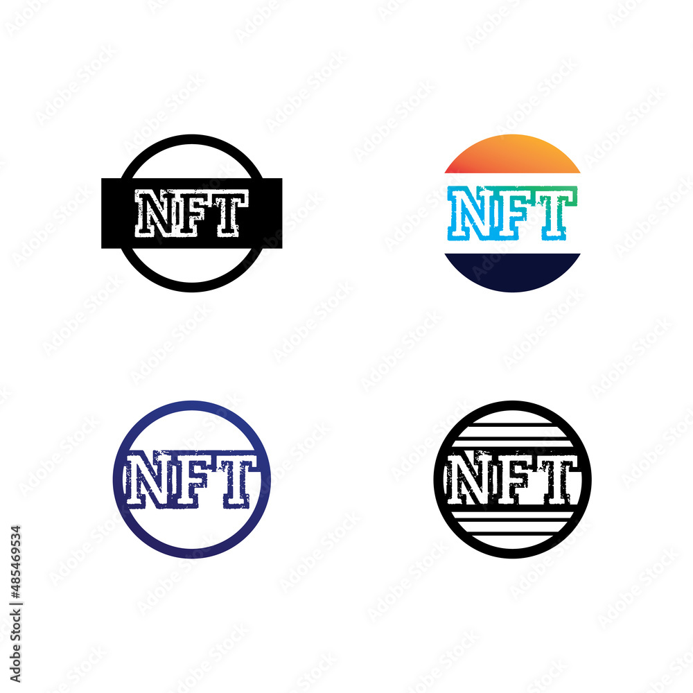 NFT letter and font technology line icon set Crypto Icon or Logo Symbol ...