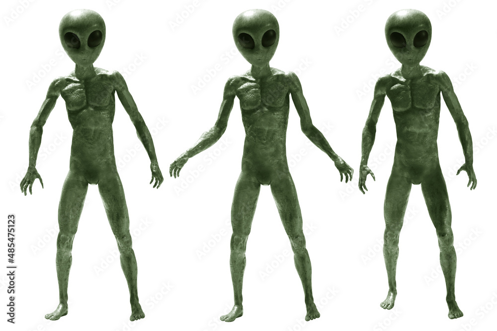Set of aliens isolated on white background Stock Illustration | Adobe Stock