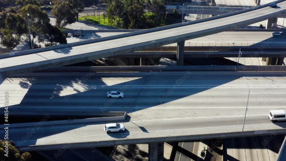 Shot of Judge Pregerson Highway showing multiple Roads, Bridges ...