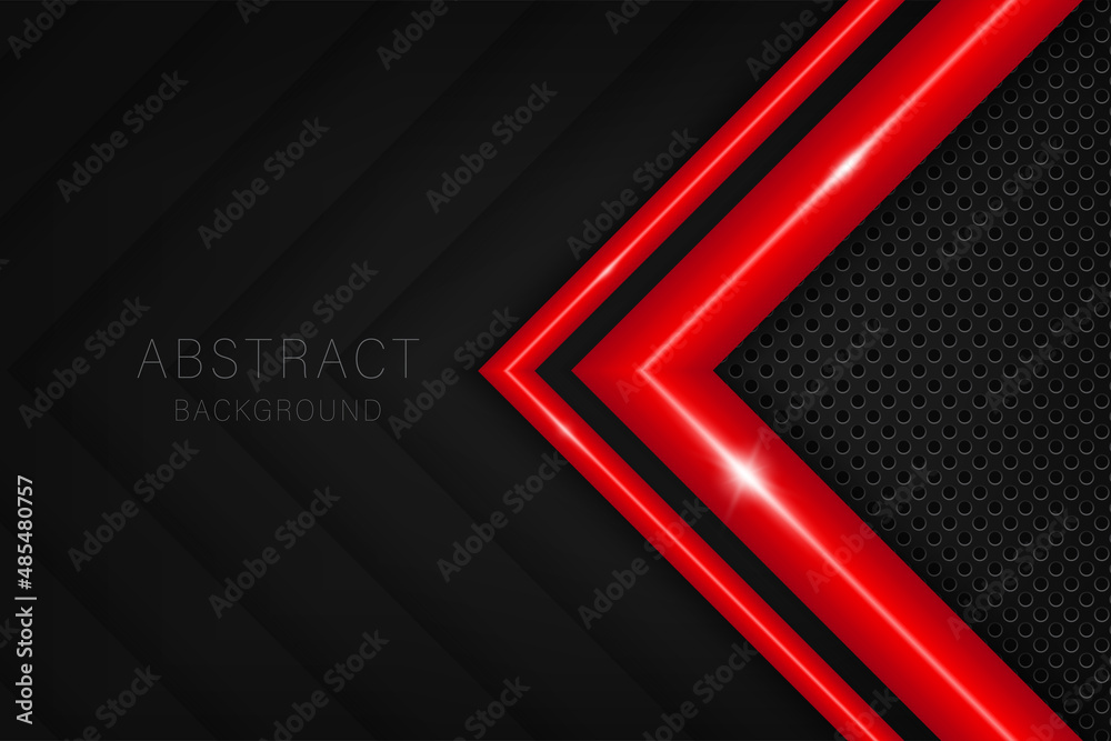 Vector metal mesh and shadow background with shiny texture red steel ...