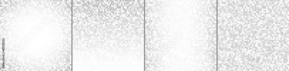 Collection of pixelated backgrounds. Business gray pattern backdrops ...