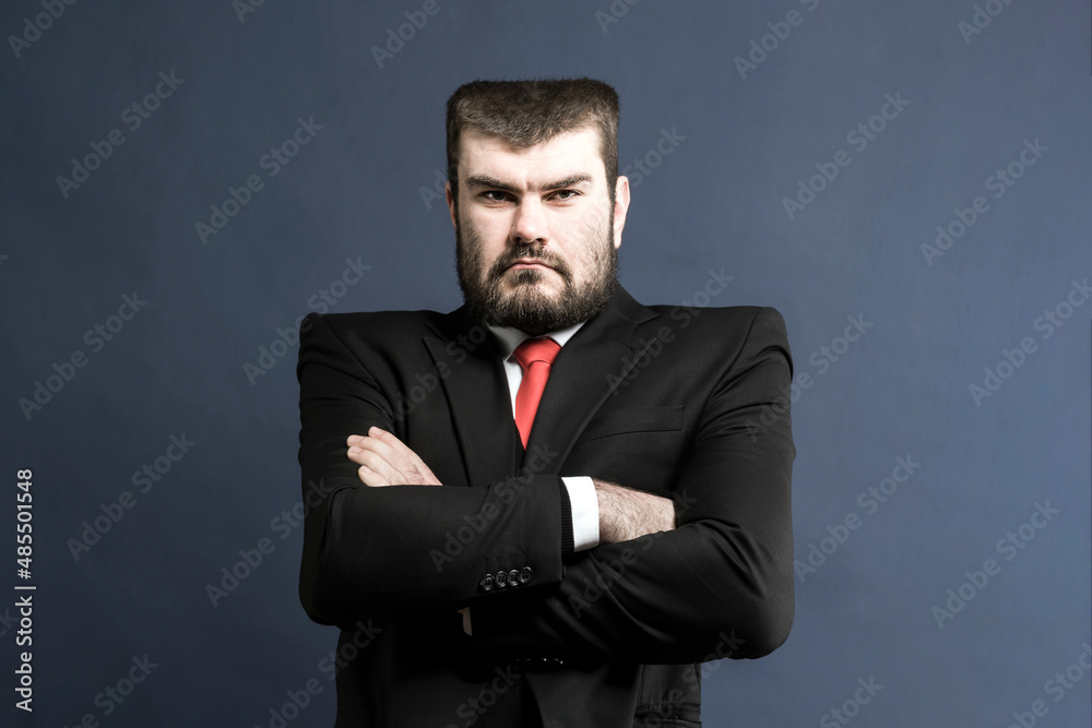 Fotka „Boss. Confident young man. Businessman. The leader looks at the ...