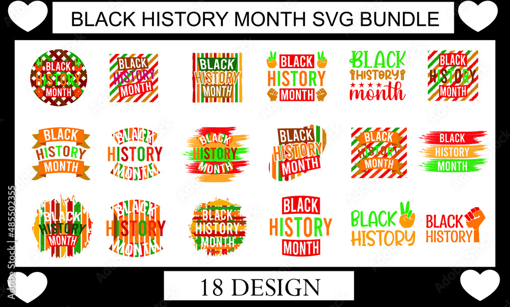 black history month svg bundle Stock Vector | Adobe Stock