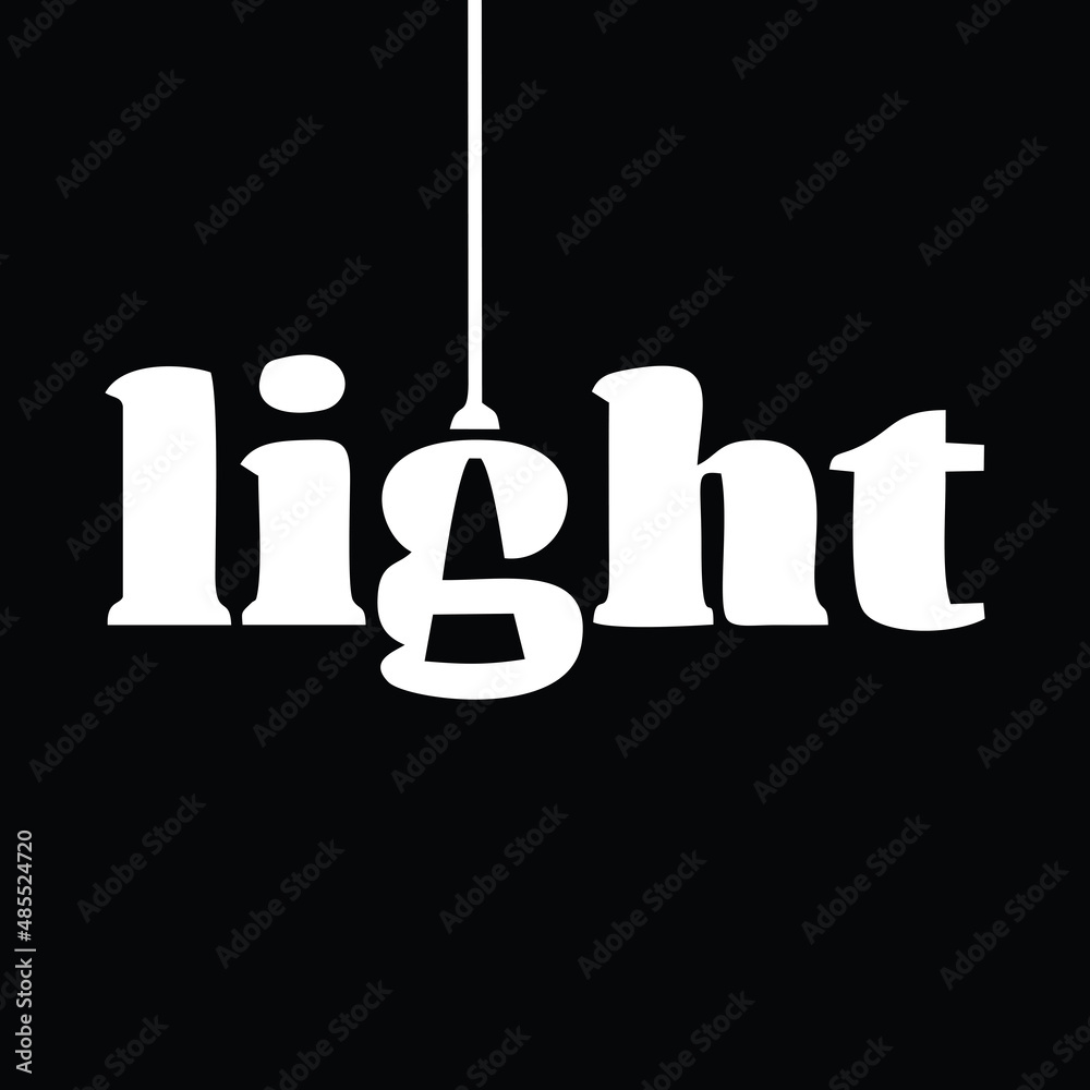 Light letter with logo design illustration. Light logo design ...