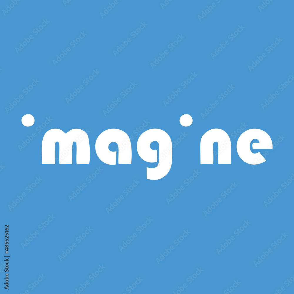 Imagine letter with logo design illustration. Imagine logo design ...