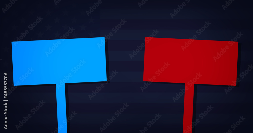 Abstract Political Signboard Empty Spaces American Politics Background ...