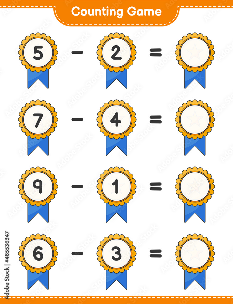 Count and match, count the number of Trophy and match with the right ...