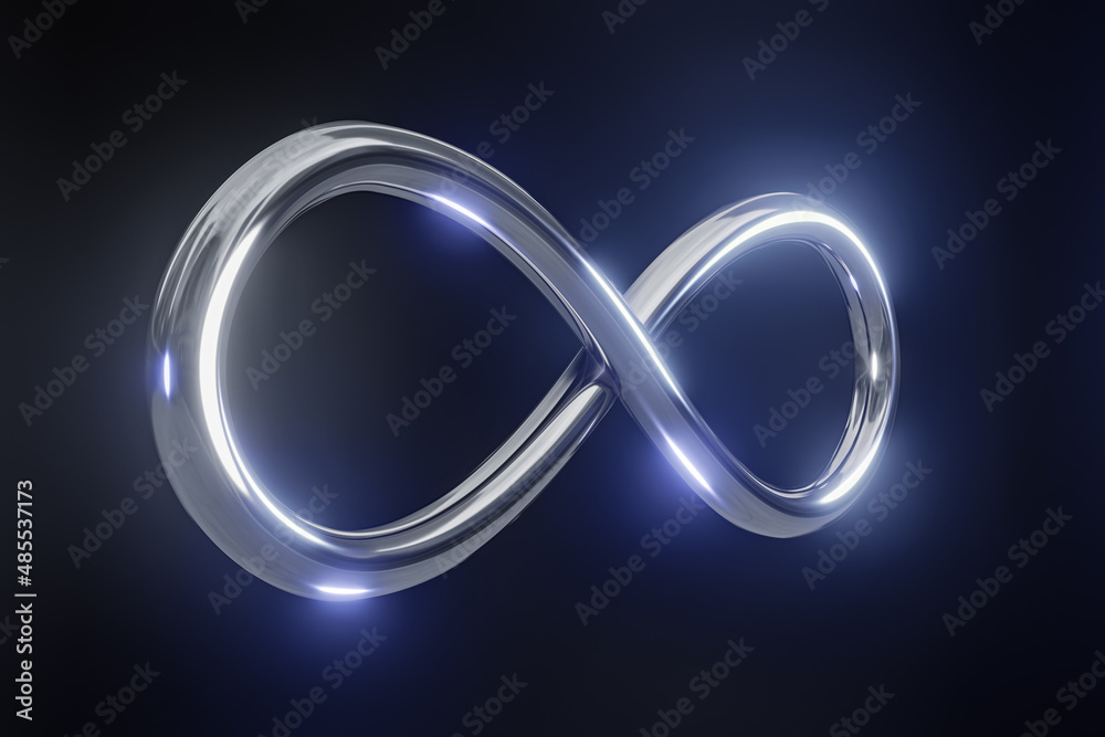 neon infinity metaverse symbol Stock Illustration | Adobe Stock