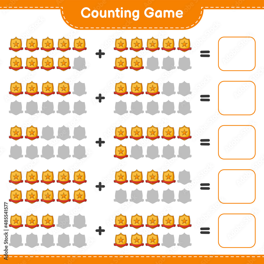 Count and match, count the number of Trophy and match with the right ...
