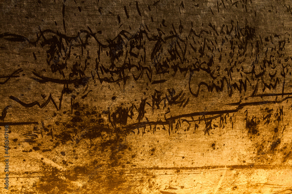 Cave paintings of ancient people. Ancient drawings in the cave. Stock ...