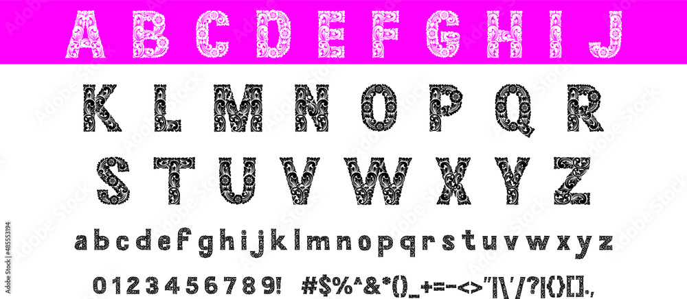Alphabet letters font set. Classic designs, custom lettering for a logo ...