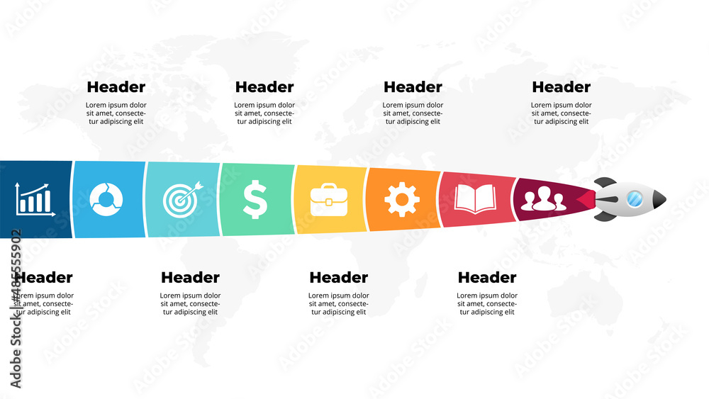 Startup vector infographic. Rocket launch. Presentation slide template ...