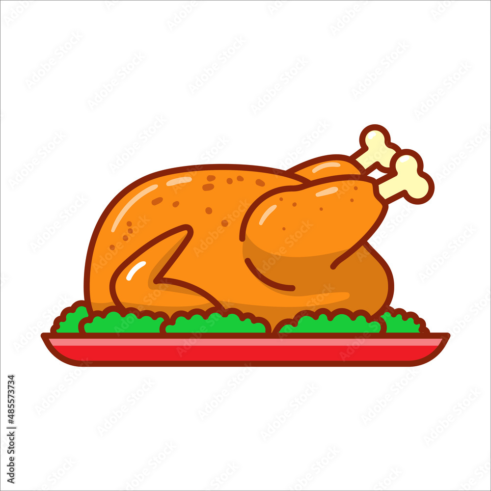 Roast Chicken Cartoon