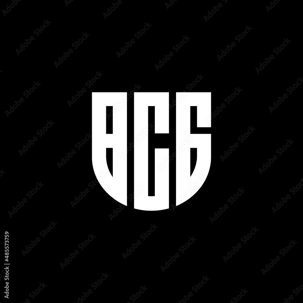 BCG letter logo design with black background in illustrator, vector ...