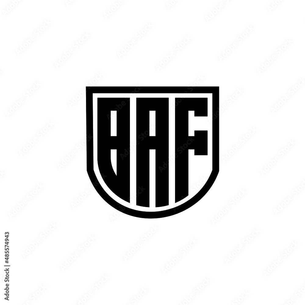 BAF letter logo design with white background in illustrator, vector ...