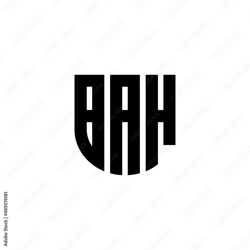 BAH letter logo design with white background in illustrator, vector ...