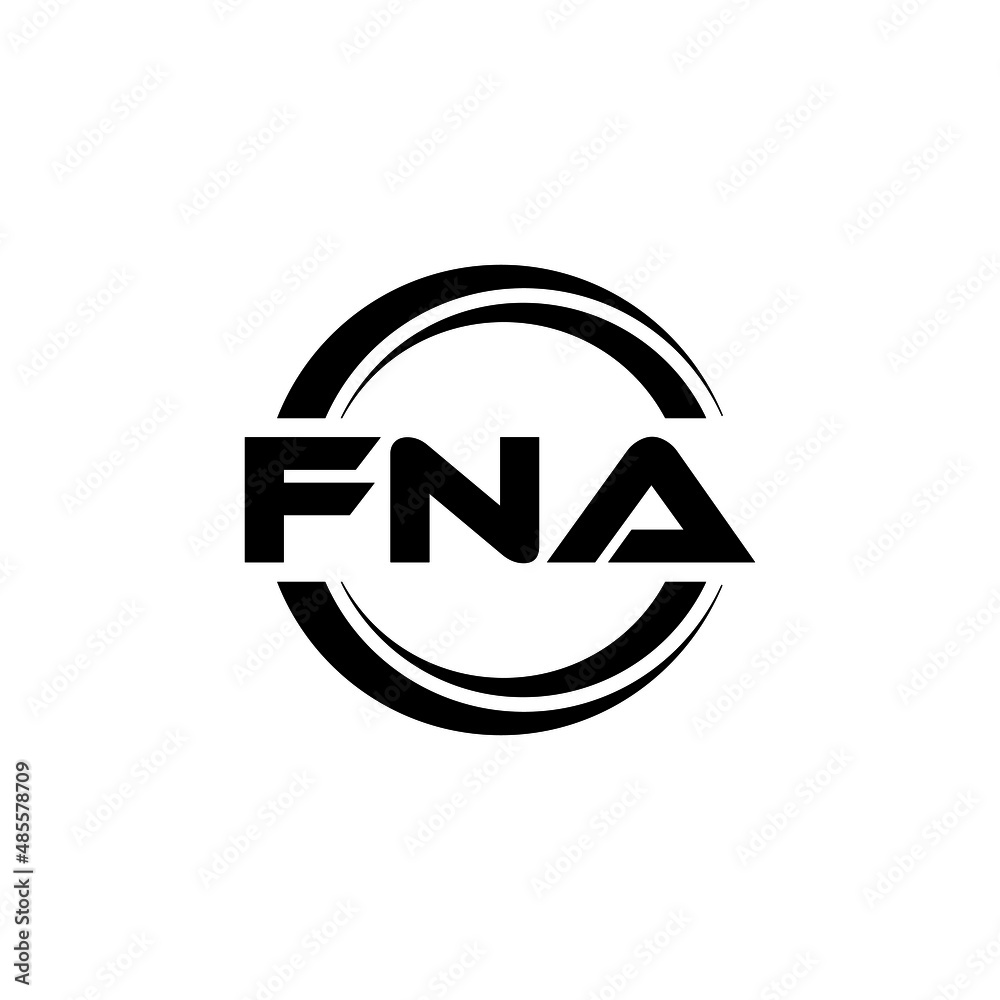FNA letter logo design with white background in illustrator, vector ...