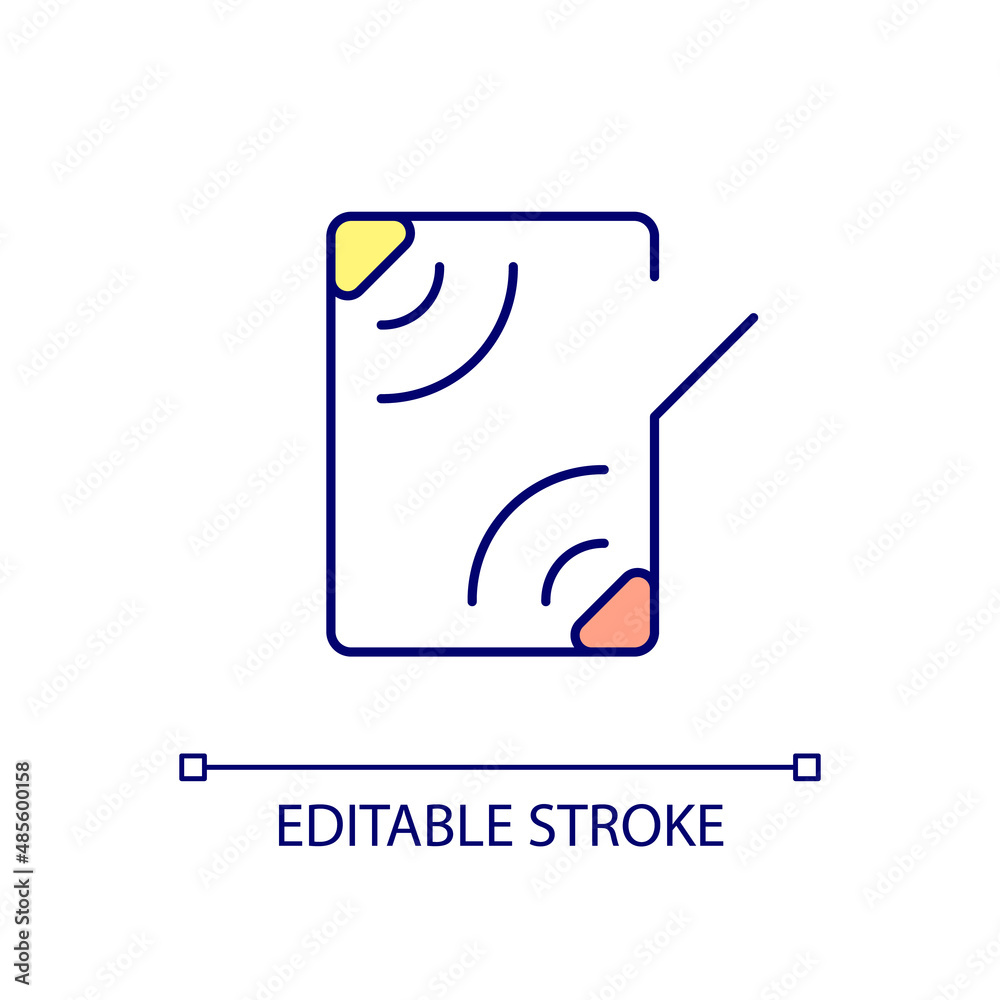 Wireless speaker system RGB color icon. Audio devices. Multiroom ...