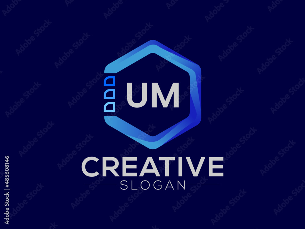 Stockvector UM logo, UM letter logo design, UM Minimal logo, UM Shield ...