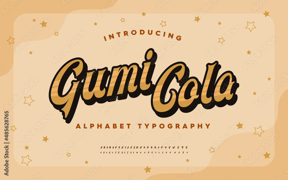 Lettering font set. Typeface alphabet A to Z. Typography for poster ...