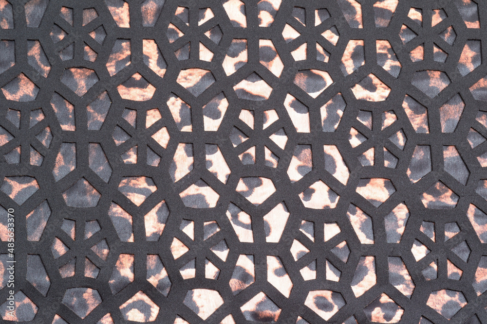 Color print on mass-produced two-layer fabric. The bottom layer is ...