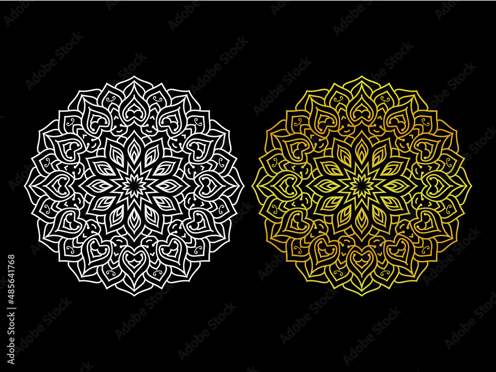 mandala design template for book cover etc Stock Vector | Adobe Stock