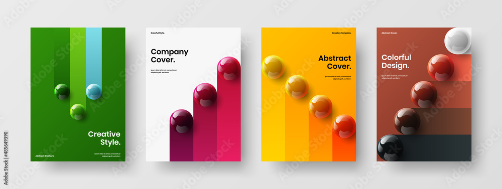 Geometric magazine cover design vector illustration composition ...