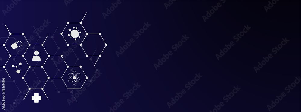 abstract blue medical technology background Stock Vector | Adobe Stock