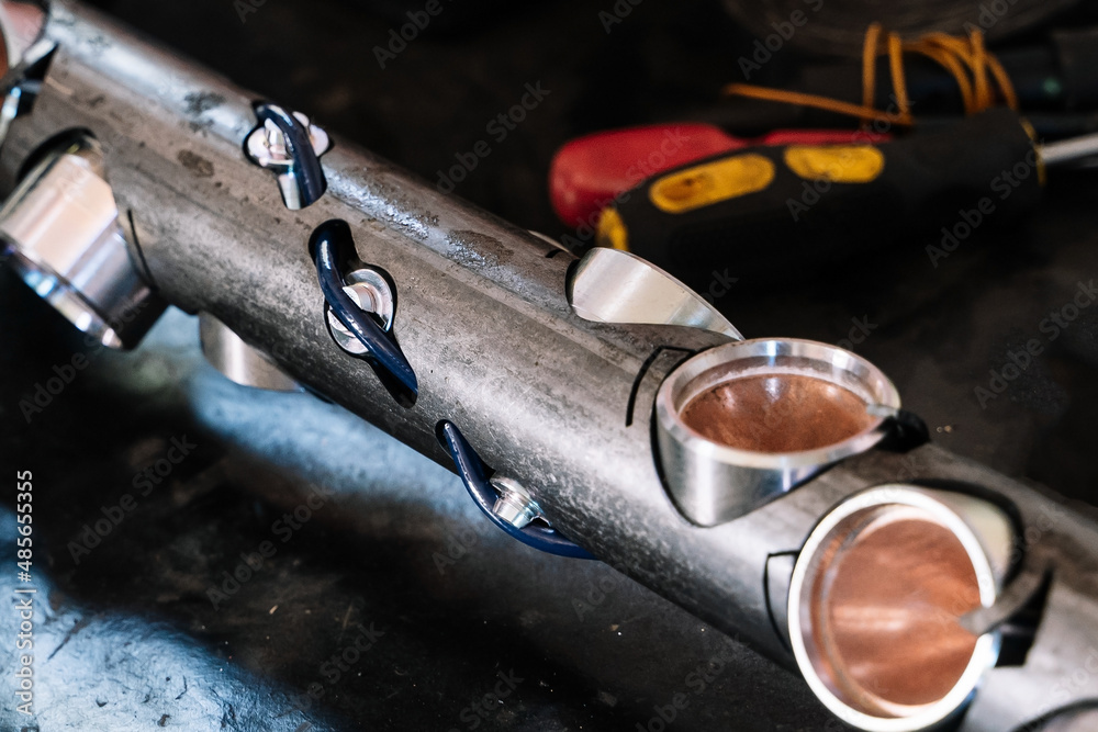 The shape charge loaded in gun and conveyed in hole on wireline to ...