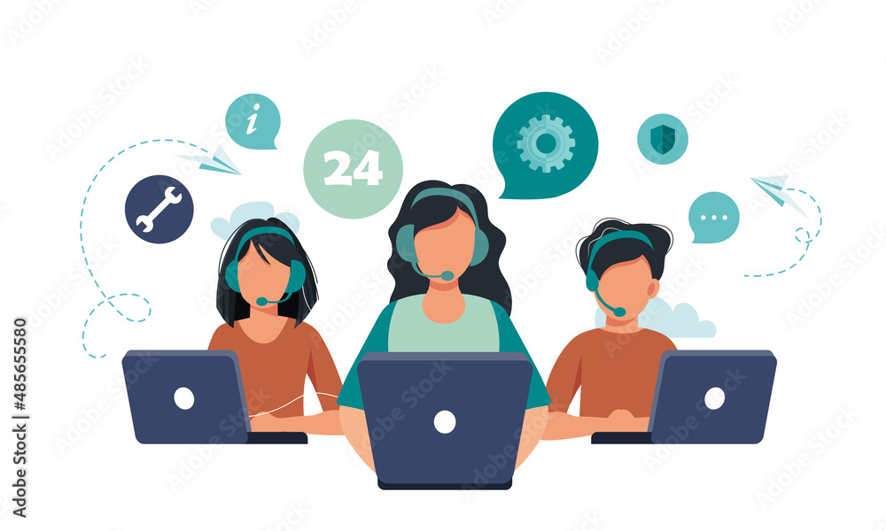 Live support concept. Business customer care service concept. Icon for ...