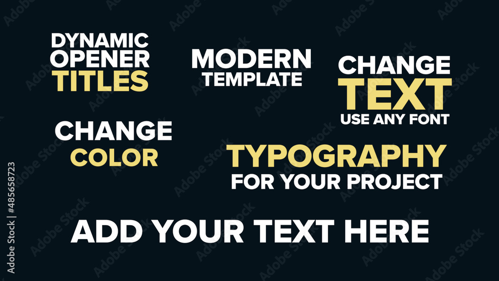 Dynamic Promo Title Overlays Stock Template | Adobe Stock