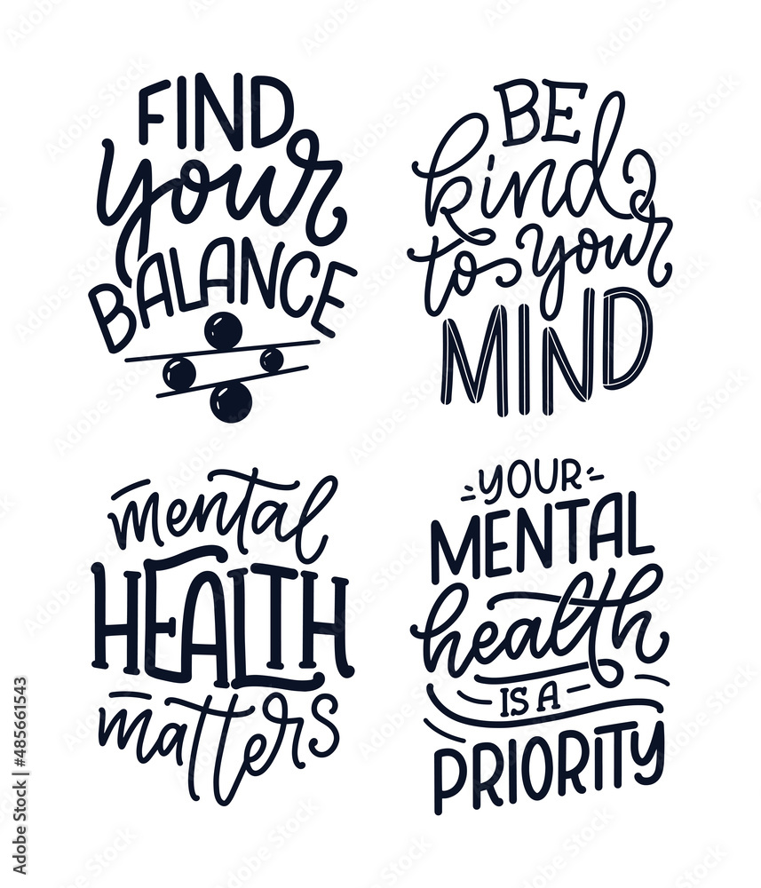 Set with lettering slogans about therapy. Funny quotes for blog, poster ...