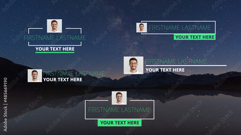 Logo Portrait Lower Third Stock Template | Adobe Stock