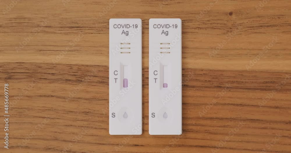 Progress of two Coronavirus antigen tests, side by side. One test ...