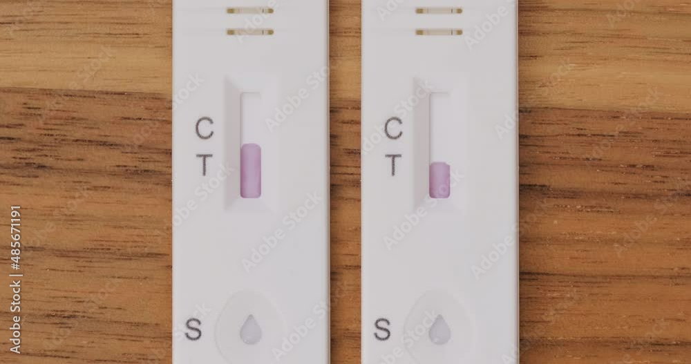 Progress of two Covid-19 antigen tests, side by side. One test becomes ...