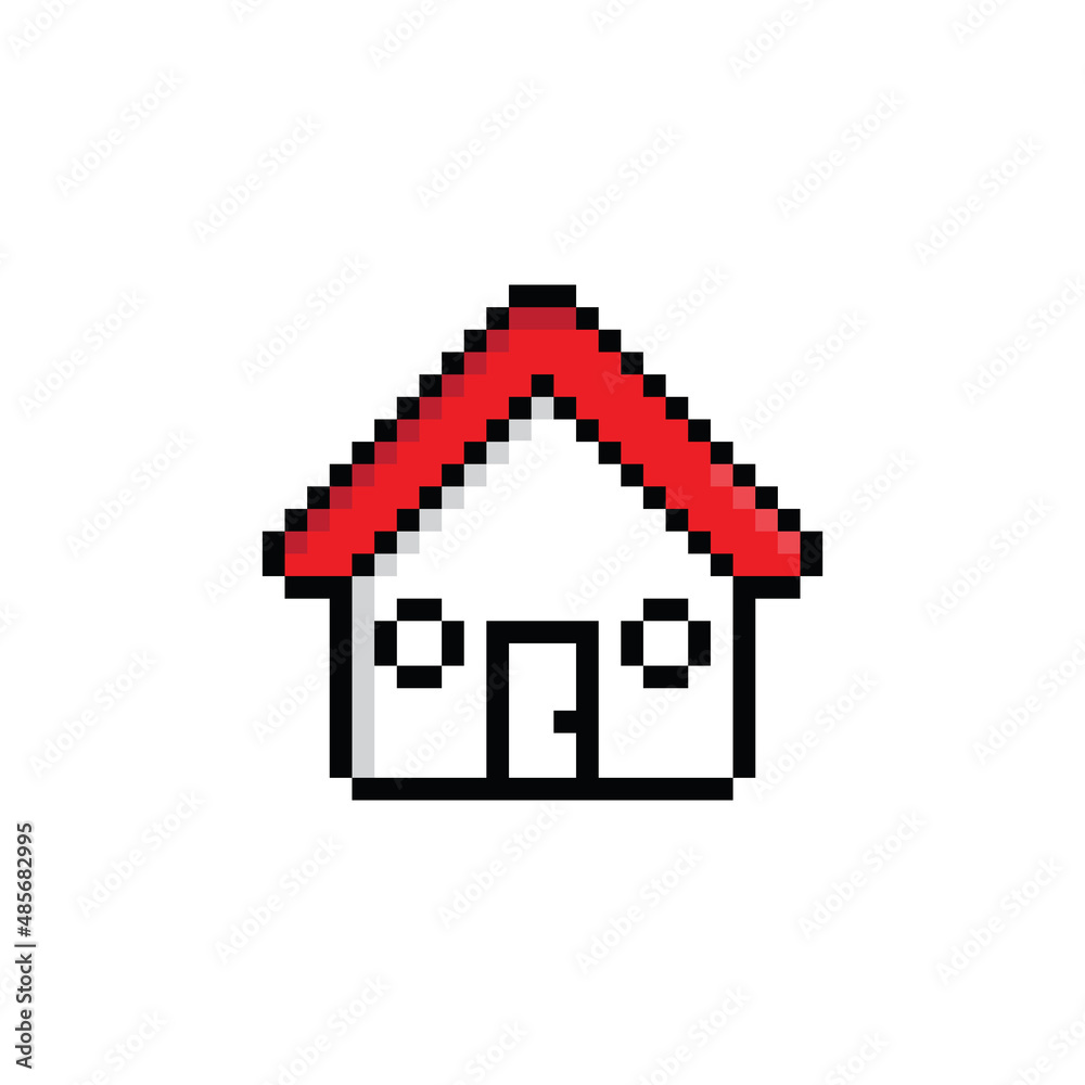 house pixel art icon vector 8 bit game Stock Vector | Adobe Stock